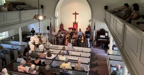 Christmas in July Sing-along today at Old Clove Church