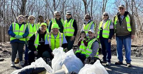 Volunteers clean up trail heads