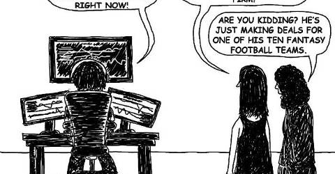 Cartoon WHEELING AND DEALING