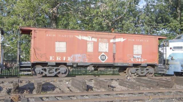 Three historic Erie Railroad cabooses acquired by railroad preservationists