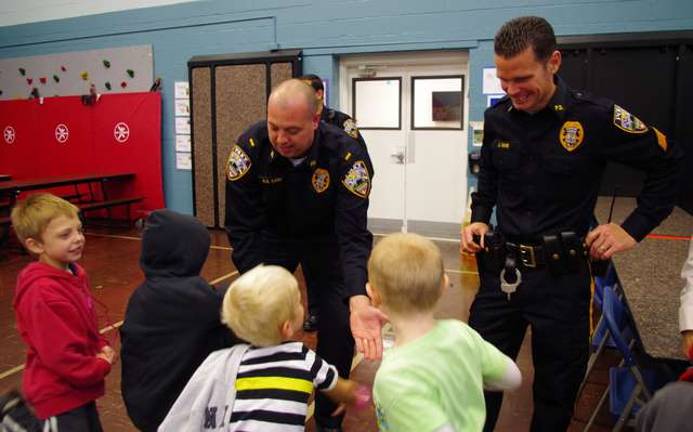 Police coach youngsters about Halloween safety